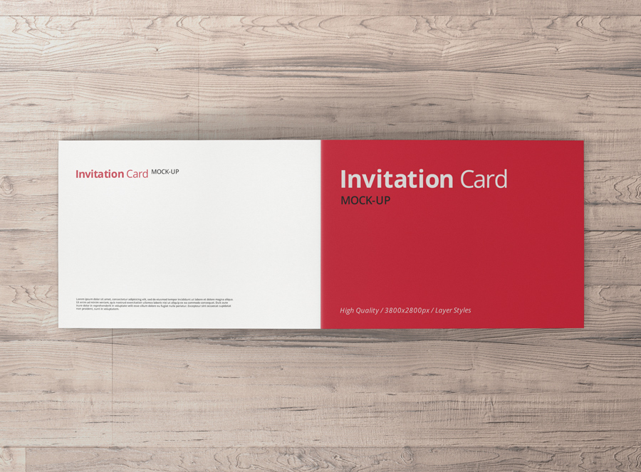 Invitation Card Mock-Up - Premium and Free Mockups for your awesome ...