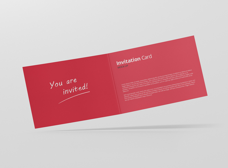 Invitation Card Mock-Up - Premium and Free Mockups for your awesome ...