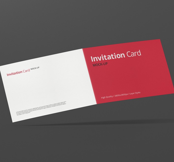 Invitation Card Mock-Up - Premium and Free Mockups for your awesome ...