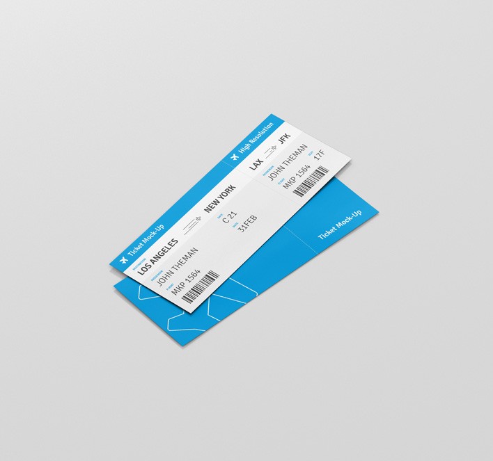 Ticket Mockup - Premium and Free Mockups for your awesome Projects by ...