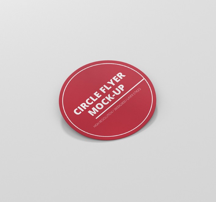 Circle Flyer Mock-Up - Premium and Free Mockups for your awesome ...