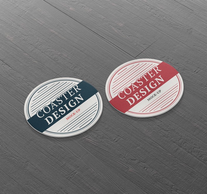 Round Coaster Mock-Up - Premium and Free Mockups for your awesome ...