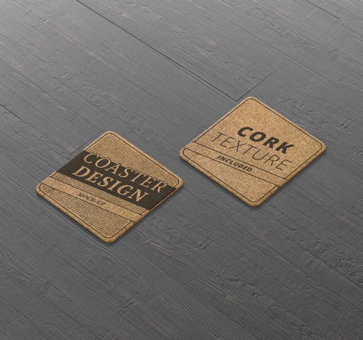 Square Coaster Mock-Up Round Corner - Premium and Free Mockups for your ...