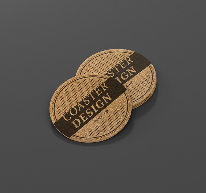 Round Coaster Mock-Up - Premium and Free Mockups for your awesome ...