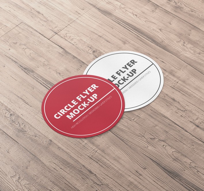 Circle Flyer Mock-Up - Premium and Free Mockups for your awesome ...