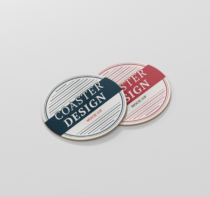 Round Coaster Mock-Up - Premium and Free Mockups for your awesome ...