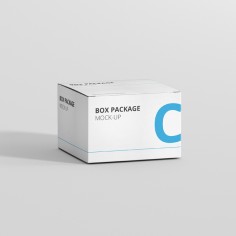 Package Box Mock-Up - Flat Square - Premium and Free Mockups for your ...