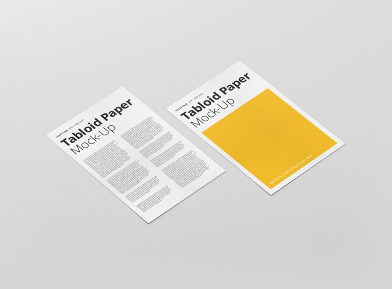 Tabloid Paper Mockup - Premium and Free Mockups by Viscon Design