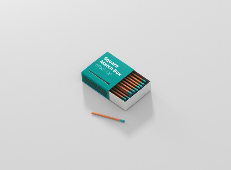 Square Match Box Mockup - Premium and Free Mockups